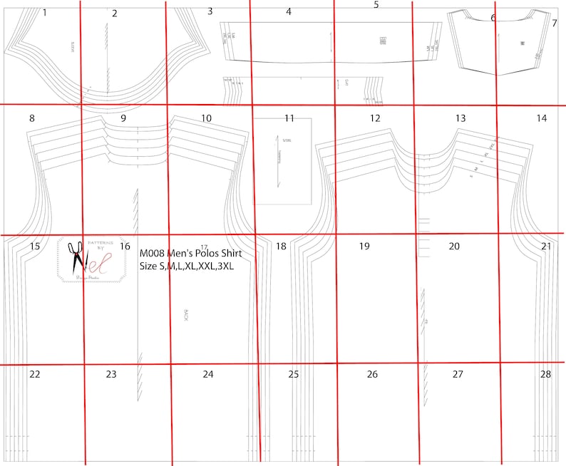 Men's Polo Shirt .sewing Pattern.pdf - Etsy