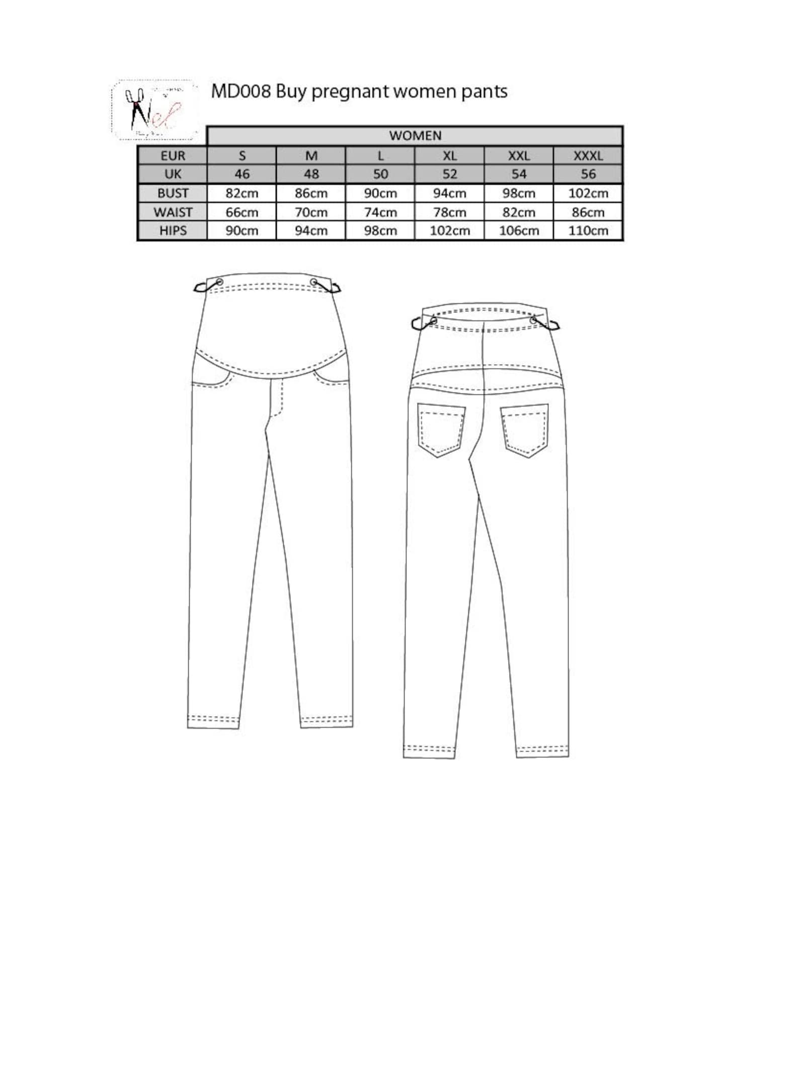 Sewing Patterns Pdf.pants for Pregnant Women.jeans.maternity Patterns ...