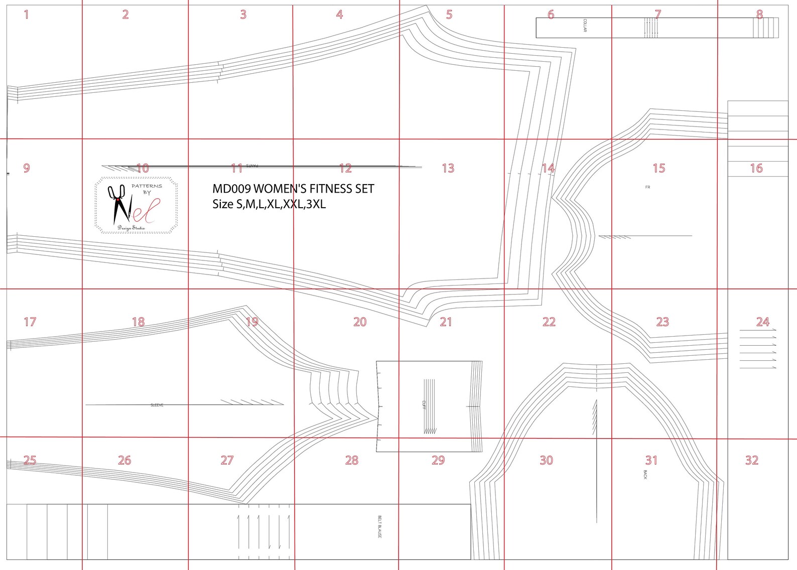 Sewing Patterns. WOMEN'S Body Wedge,set for Fitness Sports.pdf - Etsy