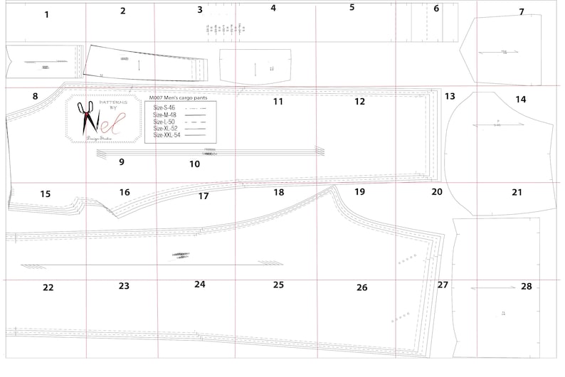 Man's Cargo Pants.sewing Patterns.pdf, A0, PLT Cargo Broek Heren ...