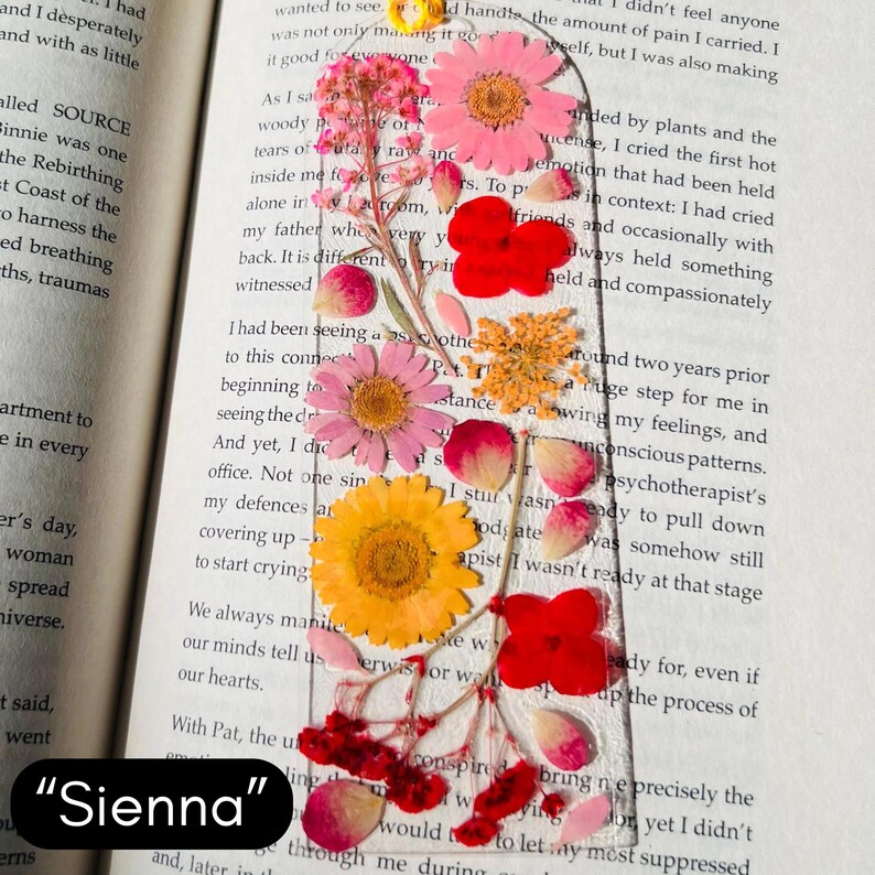 Acrylic Pressed Flower Bookmark, Pressed Flower Art, Bookmark, Pressed ...
