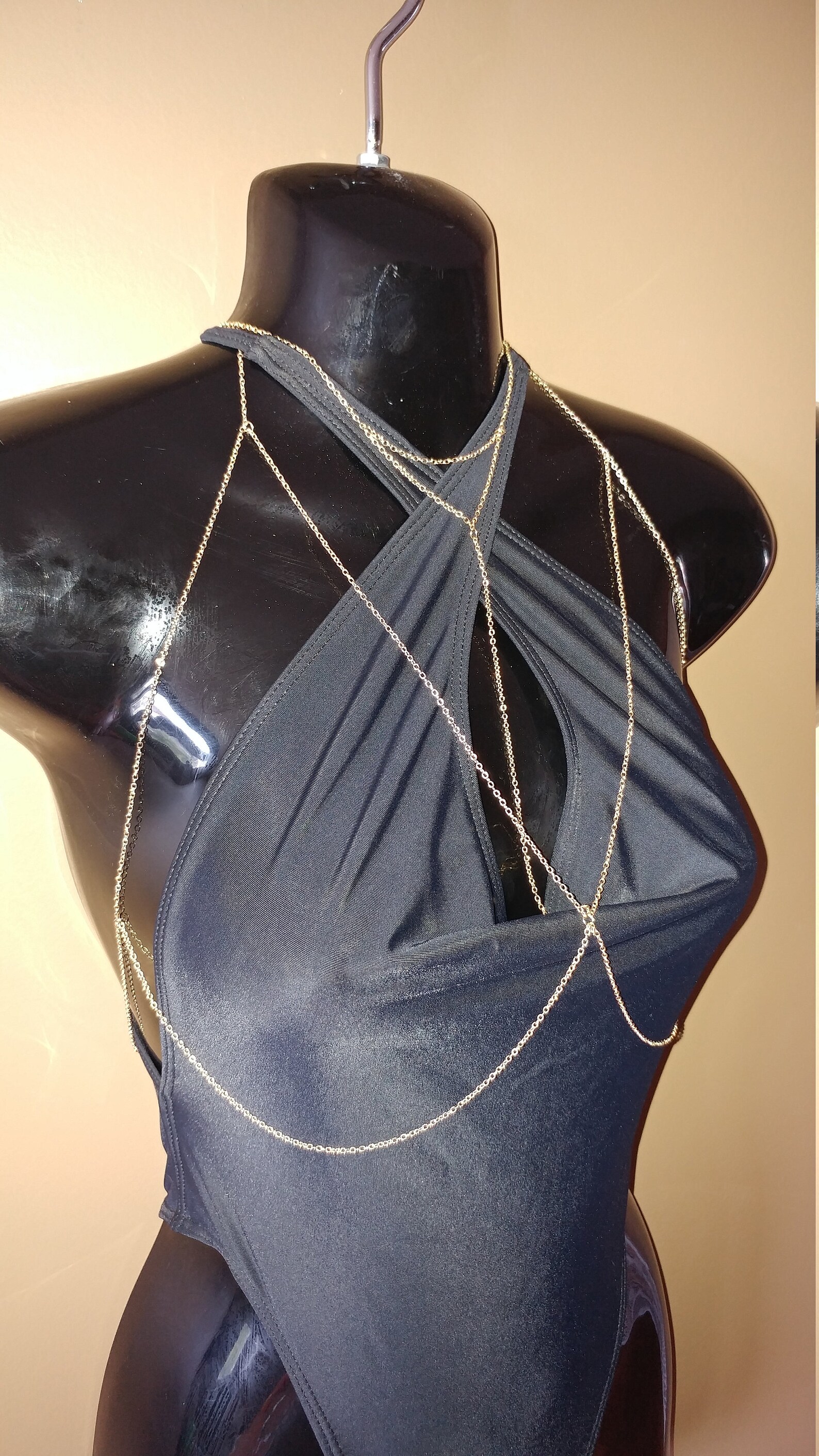 Beautiful Simple Gold Body Chain Breast Chain Bra - Etsy