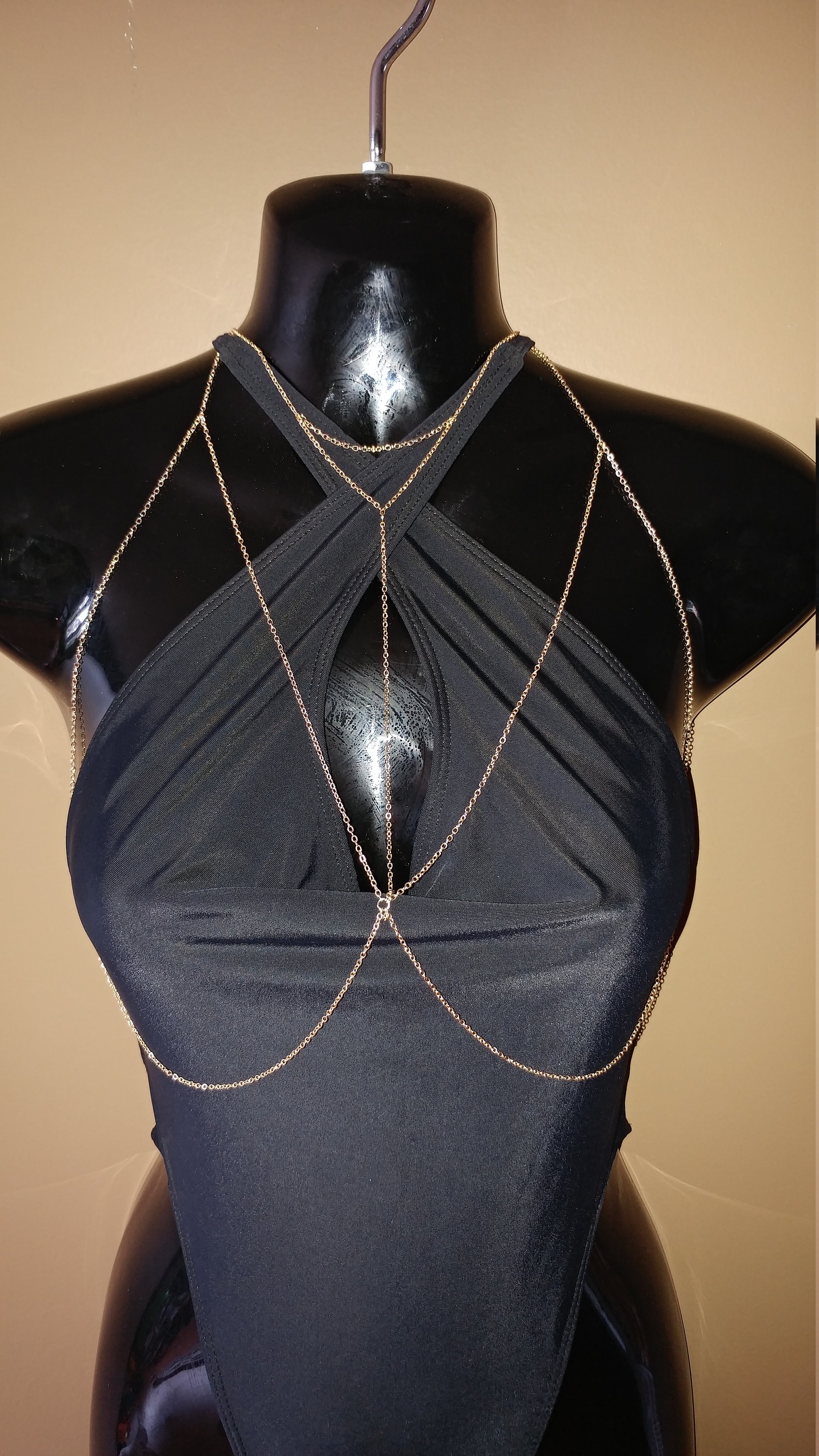 Beautiful Simple Gold Body Chain Breast Chain Bra - Etsy