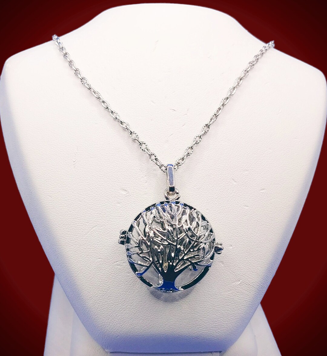 Silver Round "tree of Life" Diffuser for Aromatherapy or Bead Cage ...