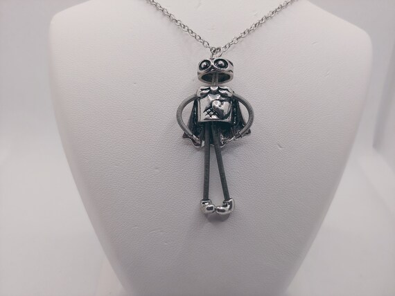 Semi-posable Robot on a 25 Silver Chain finished with a | Etsy