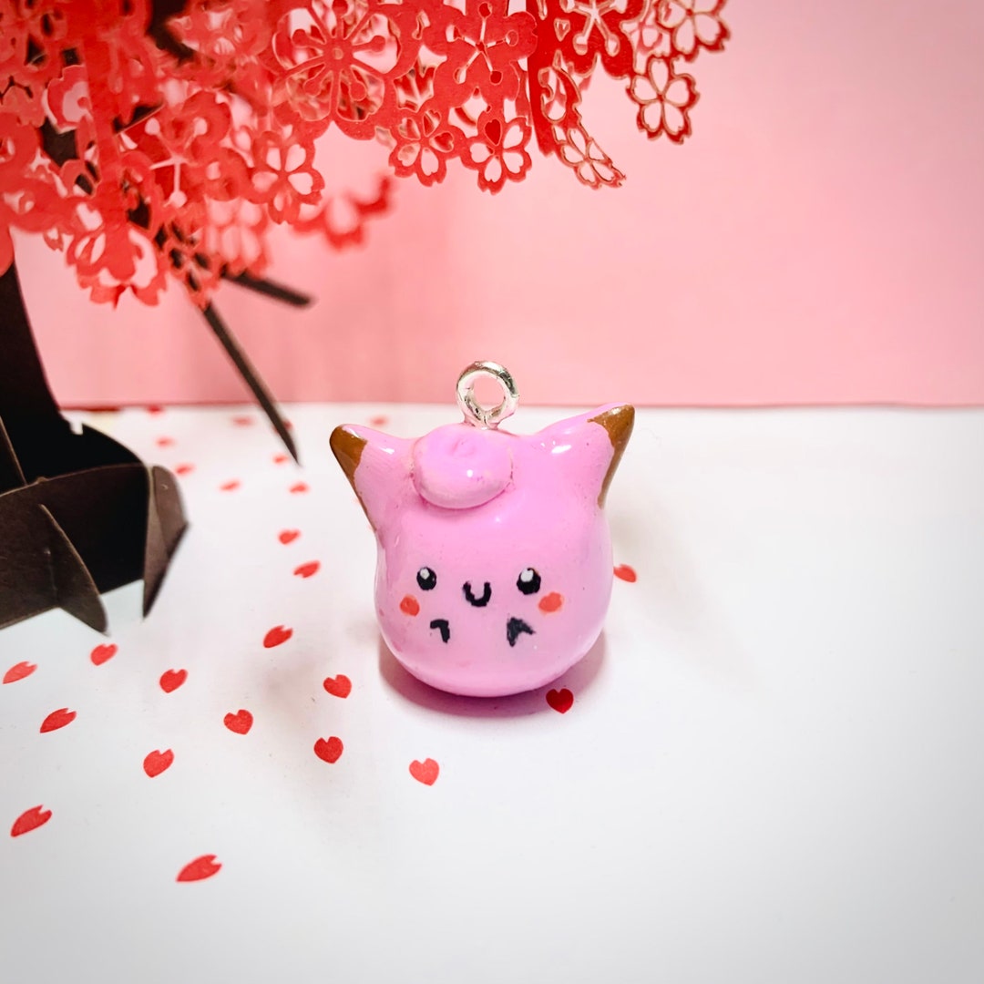 Cute Clefairy Pokemon Charm, Pokemon Keychain, Pokemon Lanyard ...