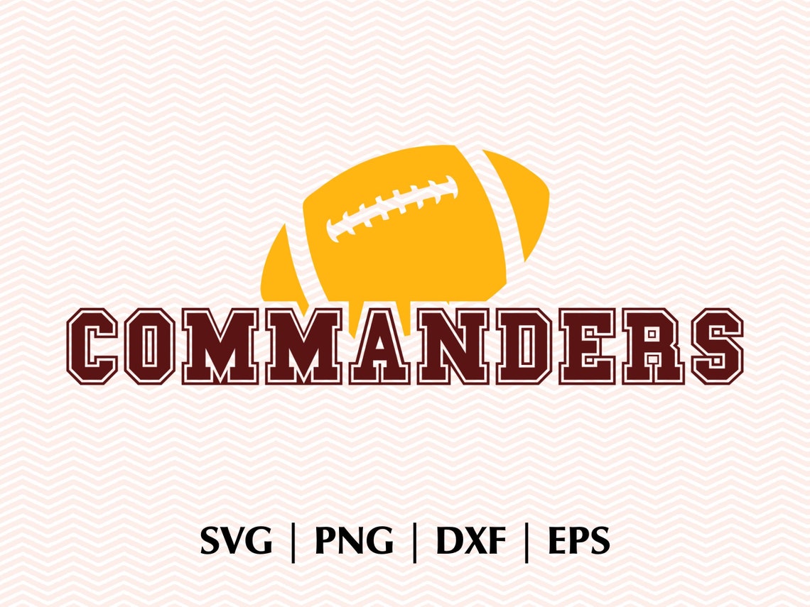 Commanders Football SVG PNG Eps Dxf Sports SVG Football - Etsy UK
