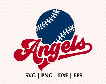 Angels Baseball Svg - Etsy