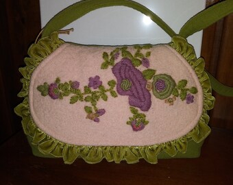 Wool Felted Handmade Handbag / Tote, One of a Kind - Etsy