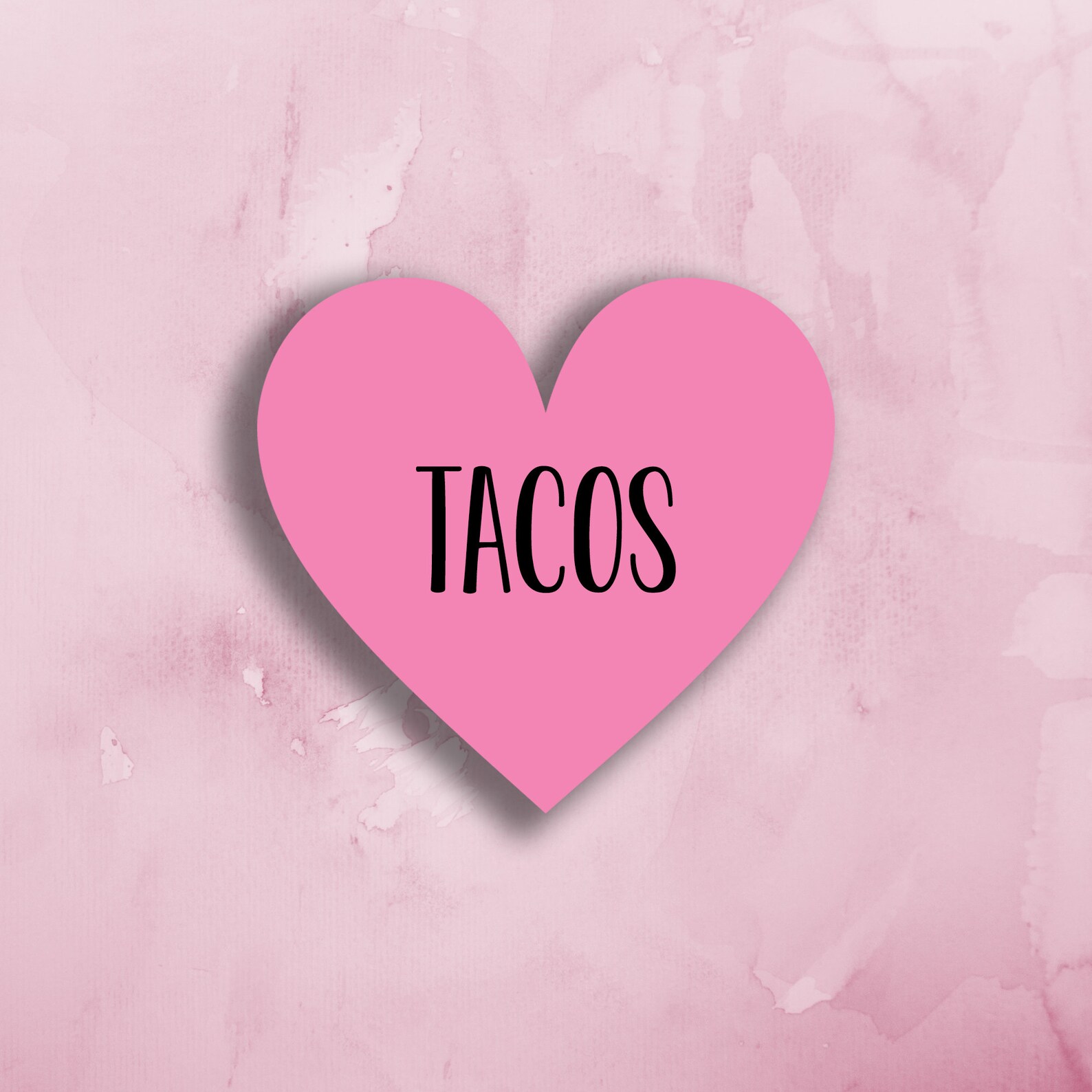 Heart Tacos Love Tacos 2.5 inch sticker | Etsy