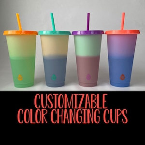 Customized Color Changing Cups - Etsy