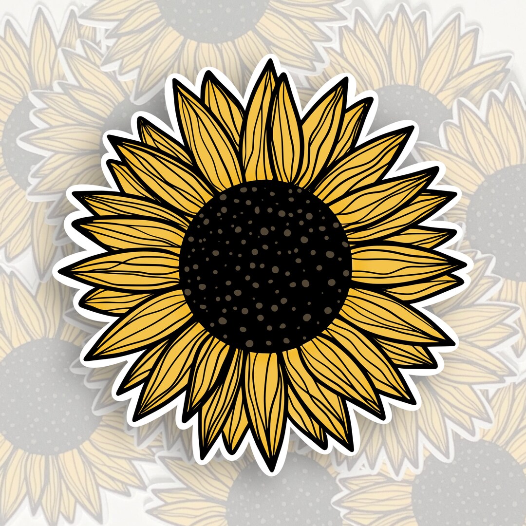 Sunflower Sticker - Vinyl Sticker - 2 Inch Sticker - Etsy