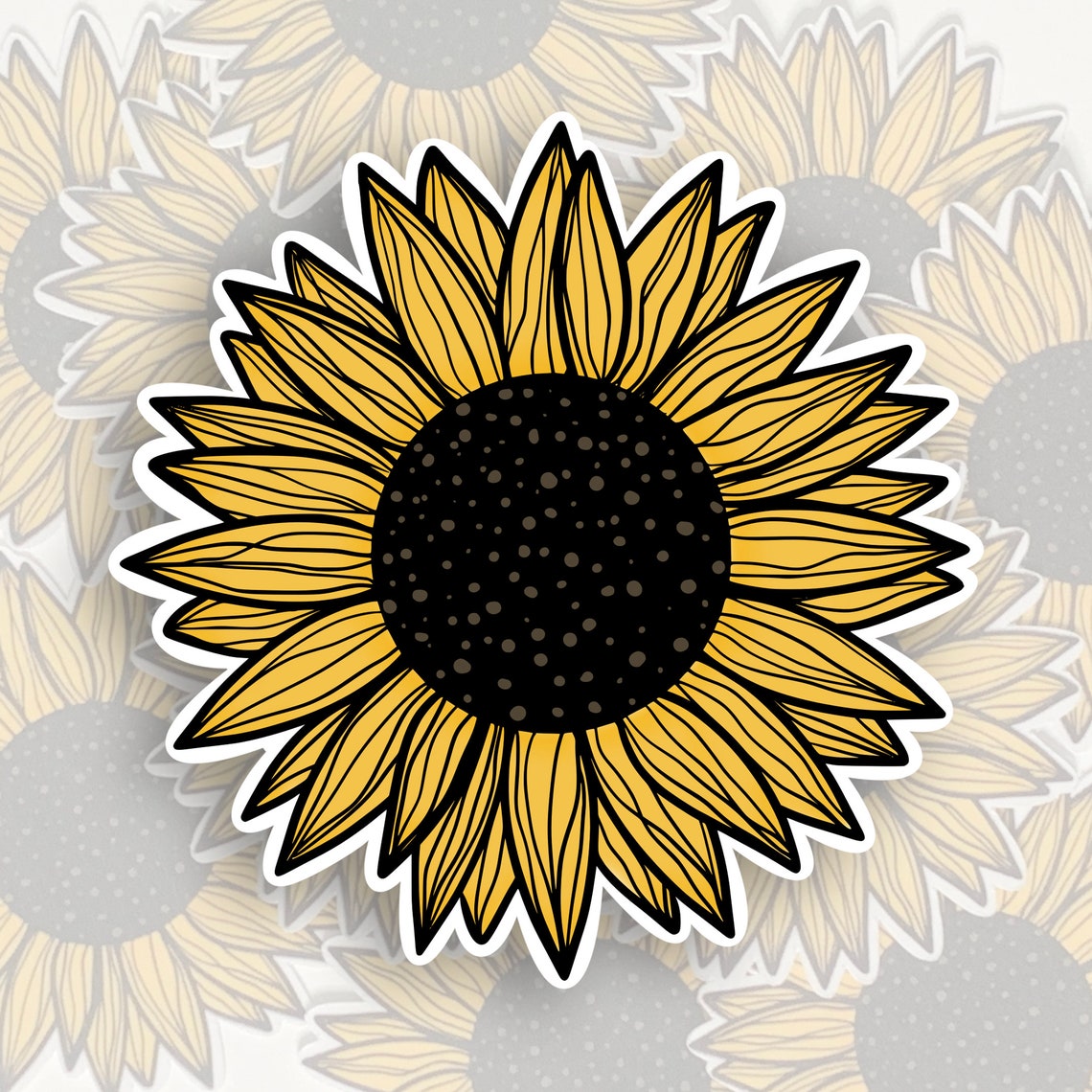 Sunflower Sticker Vinyl Sticker 2 Inch Sticker | Etsy