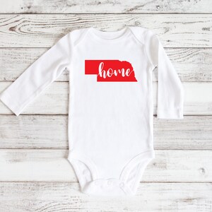 Nebraska Home Long Sleeve Bodysuit - Etsy