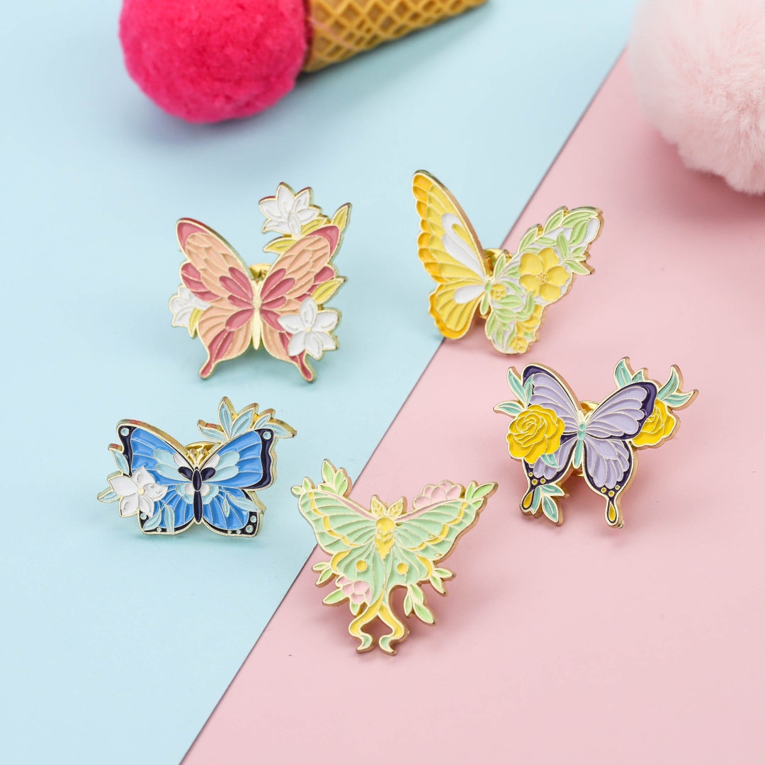 Colorful Butterfly Pin Lapel Pin Hard Enamel Pin Cute Enamel Pin Enamel ...