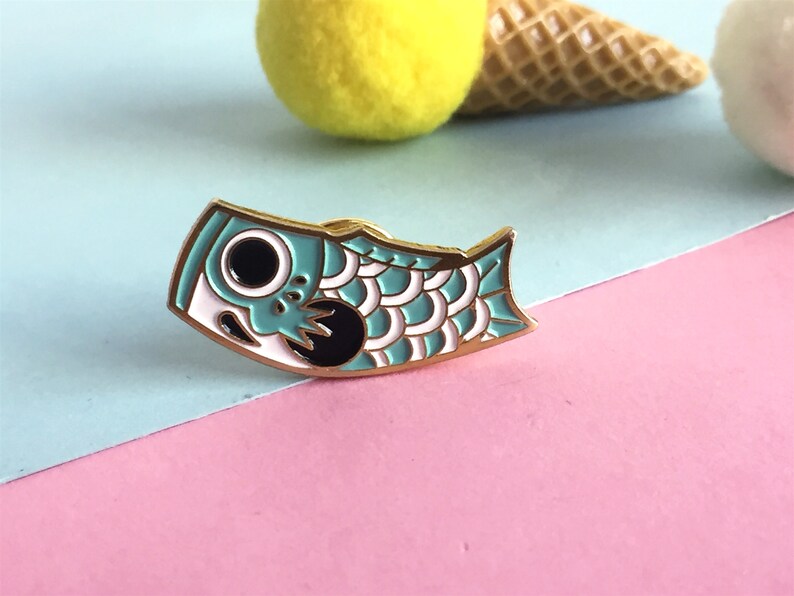 Kawaii Fish Pin Koi Fish Enamel Pins Enamel Pin Lapel Pin Hard | Etsy