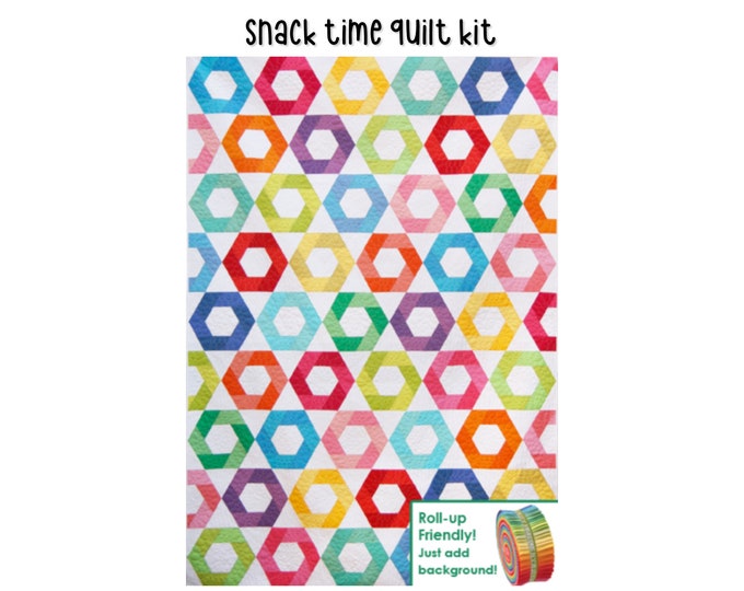 Snack Time Quilt Kit (51" X 72") + RULER Hex N More -- Jaybird Quilts ...