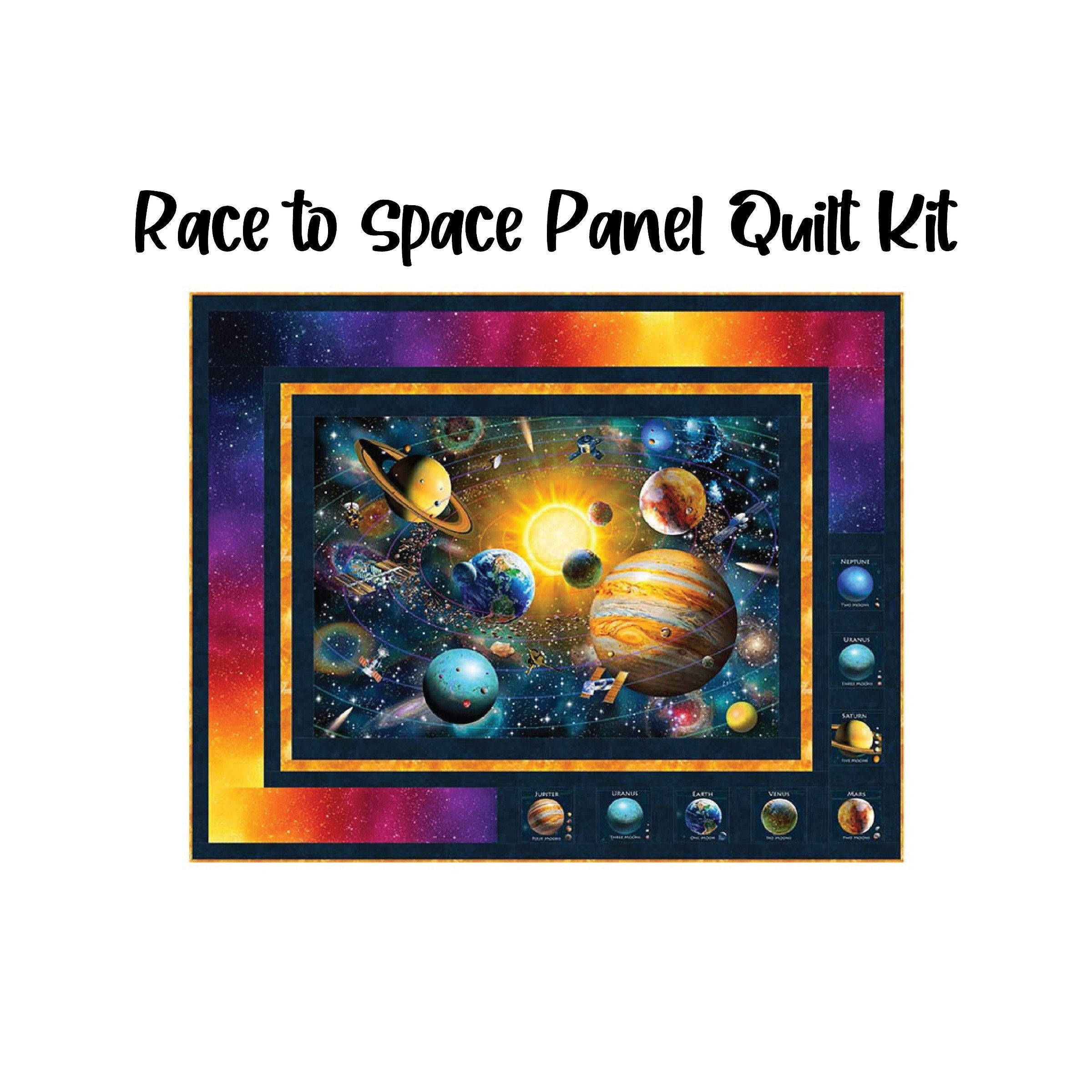 Race to Space PANEL Quilt Kit 64 X 51 Ft. Universe Fabric From ...
