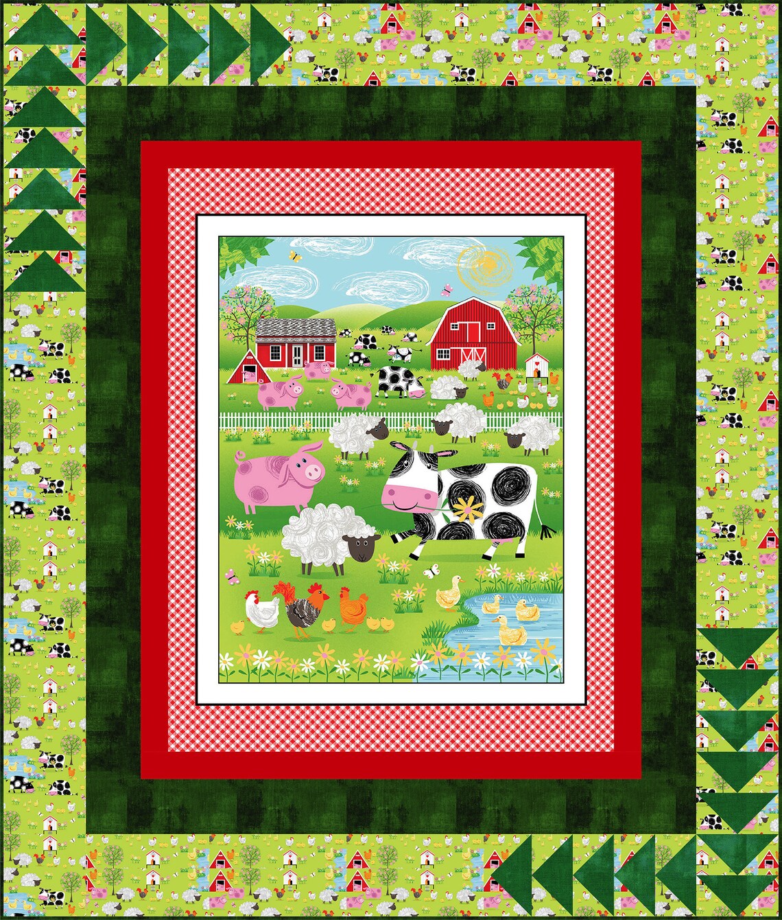 Best Friends Farm Panel Quilt Kit 56 X 68 - Etsy