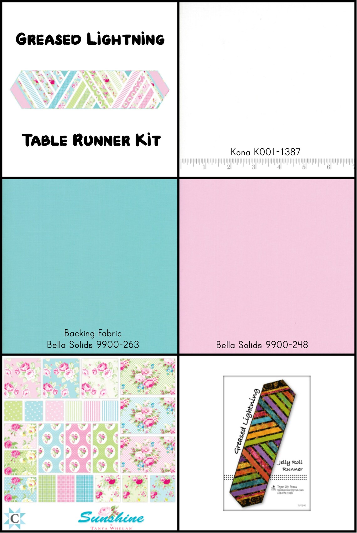 Greased Lightning Table Runner Kit 15 X 60 Ft. Clothworks Sunshine ...