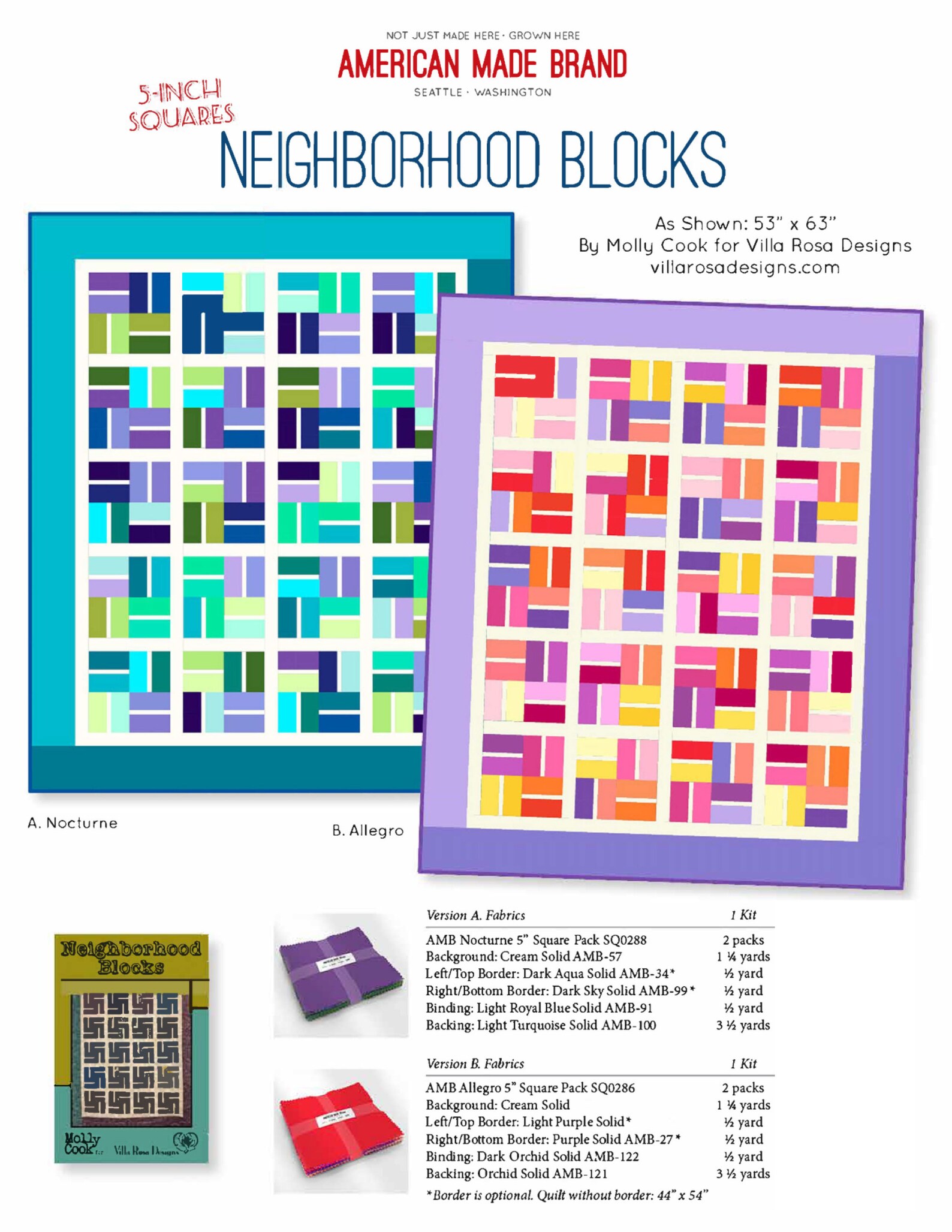 Neighborhood Blocks Quilt Kit 53 X 63 - Etsy