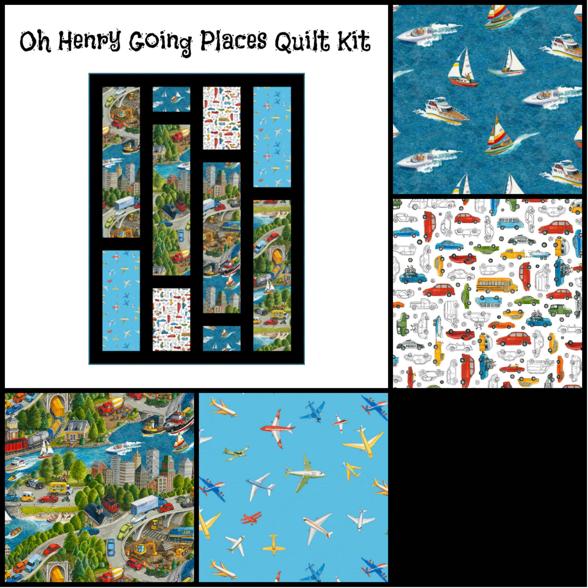 Oh Henry Going Places Quilt Kit 51 X 69 - Etsy