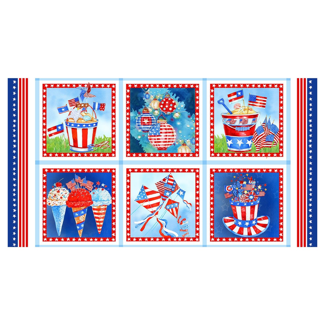 Star Spangled Summer 24 Block Panel Henry Glass - Etsy