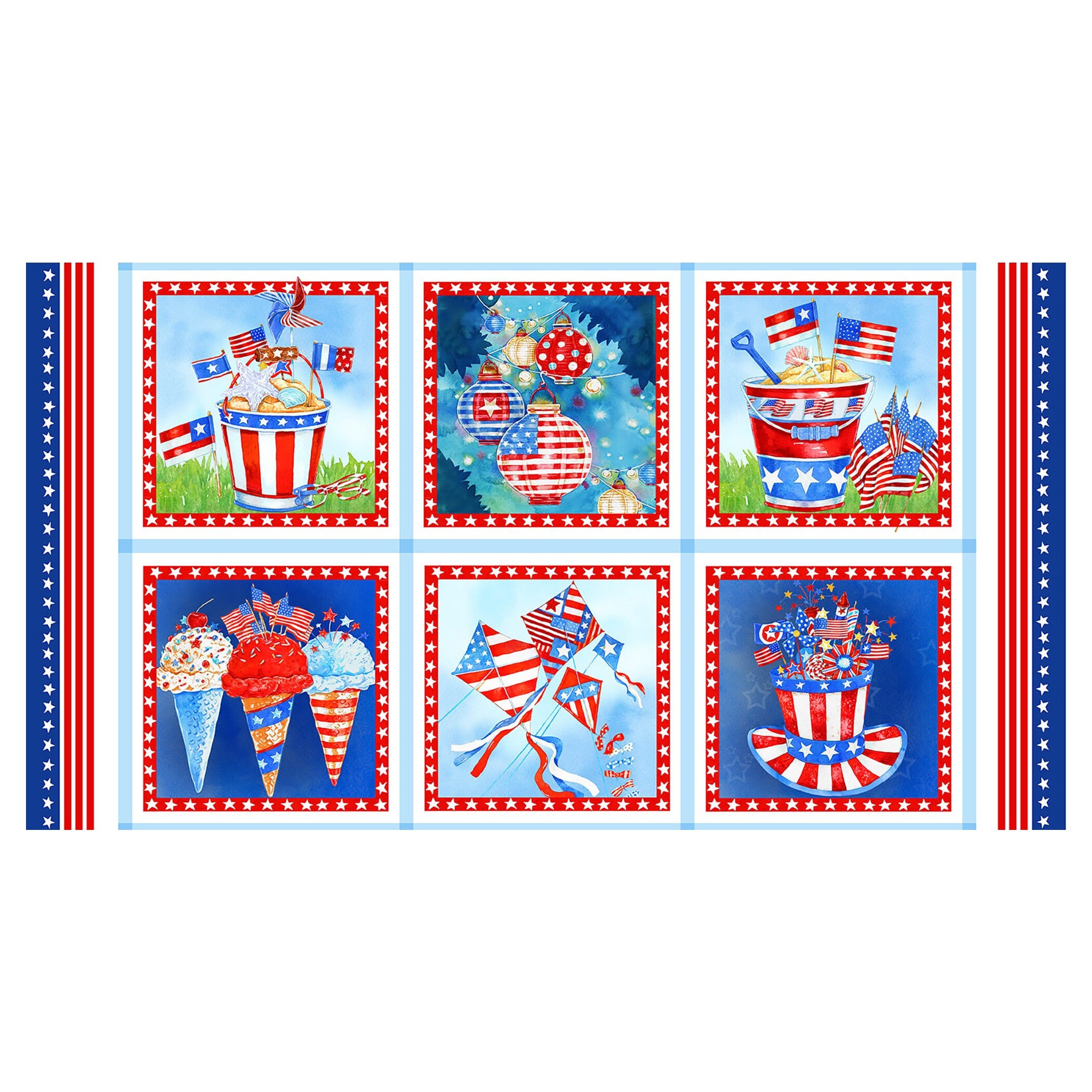 Star Spangled Summer 24 Block Panel Henry Glass - Etsy