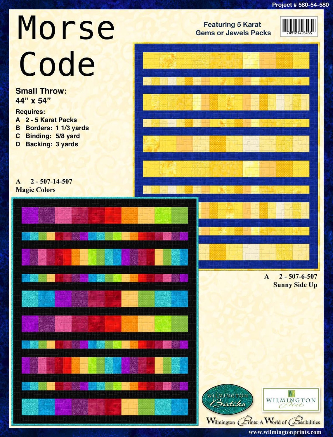 Magic Morse Code Quilt Kit 44 X 54 - Etsy