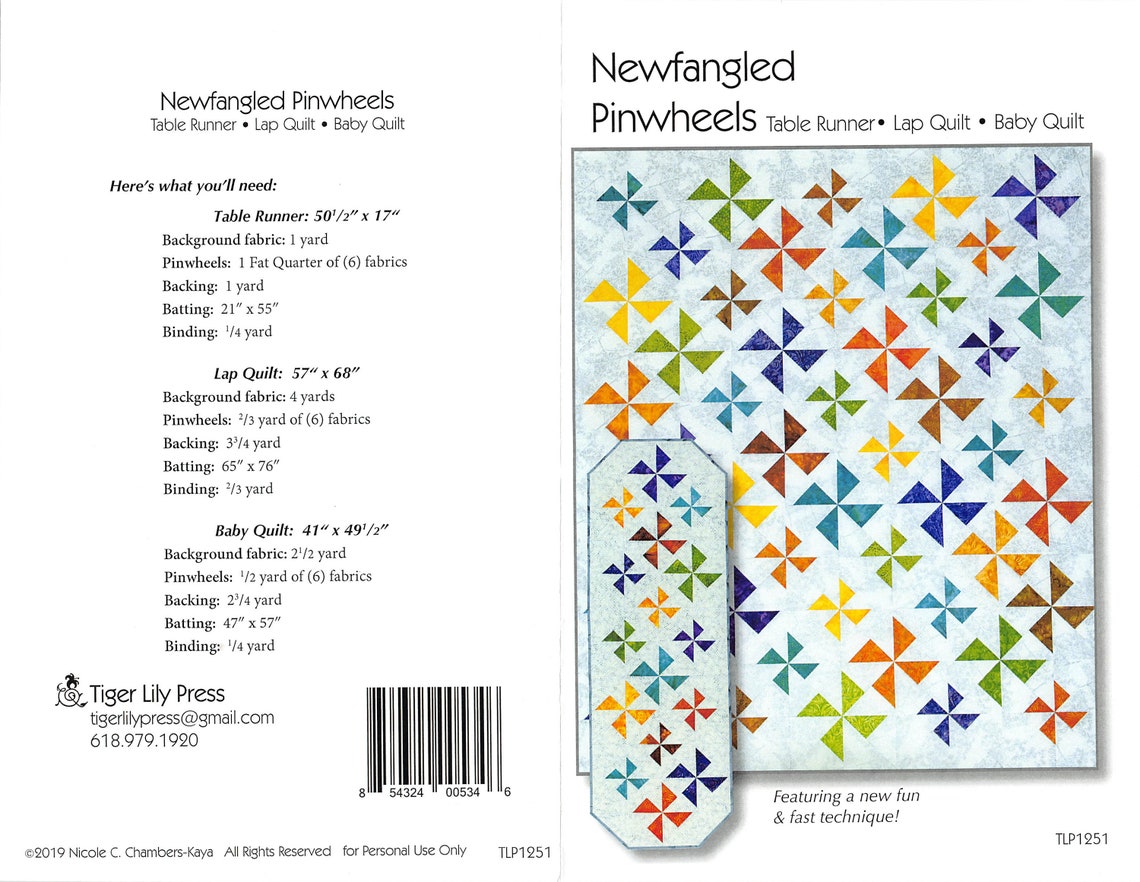 Newfangled Pinwheels Quilt Kit 41 X 49.5 Rainbow - Etsy