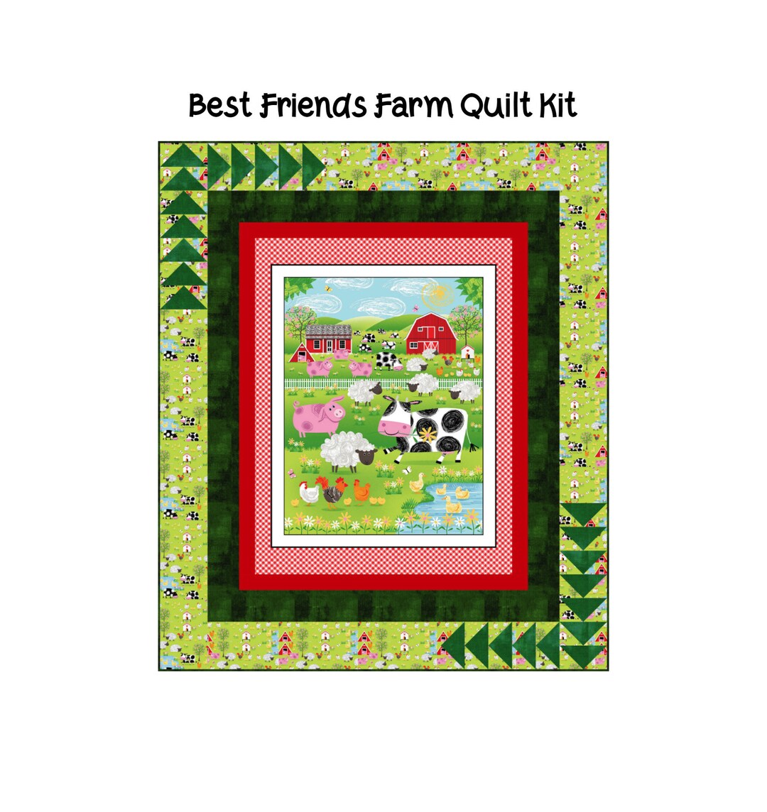 Best Friends Farm Panel Quilt Kit 56 X 68 - Etsy