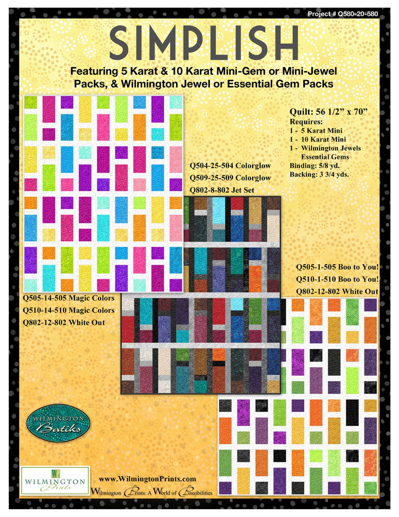 Simplish Quilt Kit Magic Colors 56.5 X 70 - Etsy