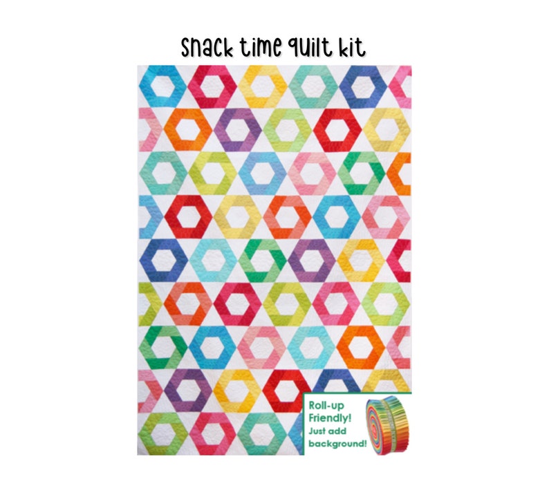 Snack Time Quilt Kit 51 X 72 RULER Hex N More Jaybird Quilts - Etsy