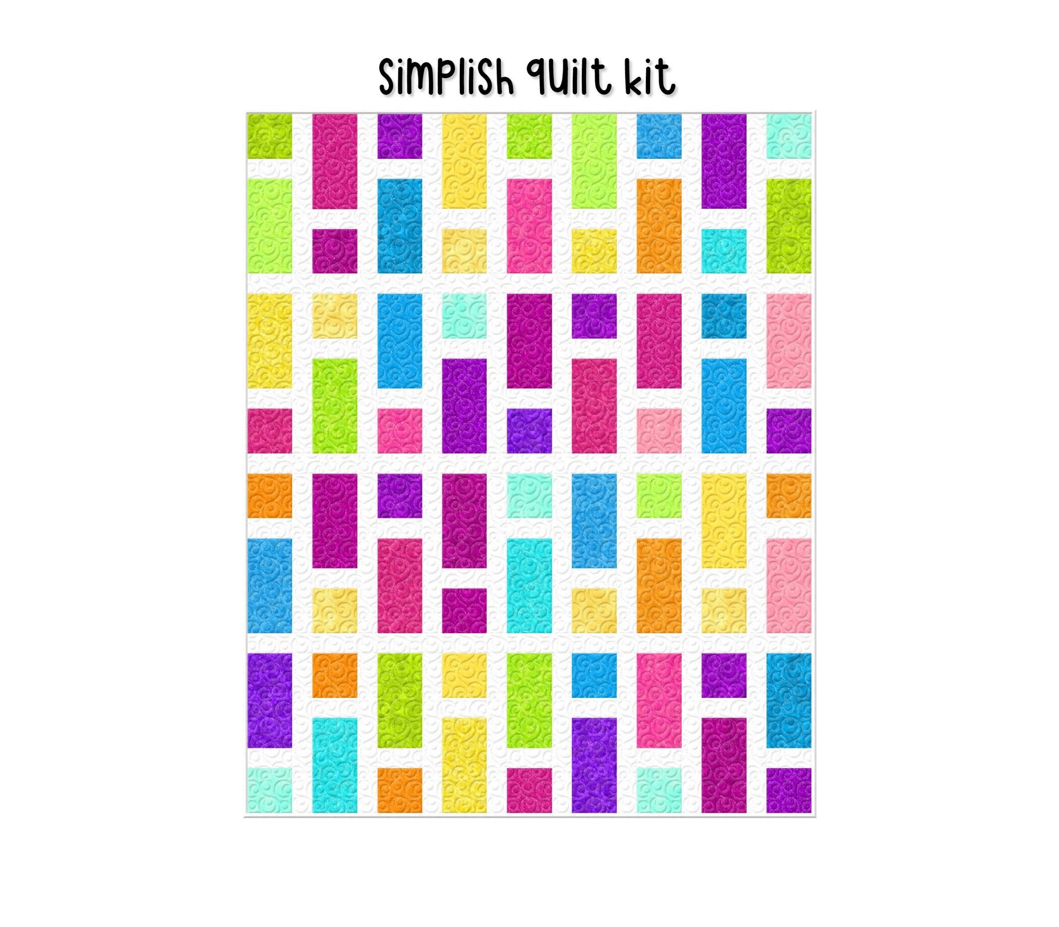 Simplish Quilt Kit Magic Colors 56.5 X 70 - Etsy