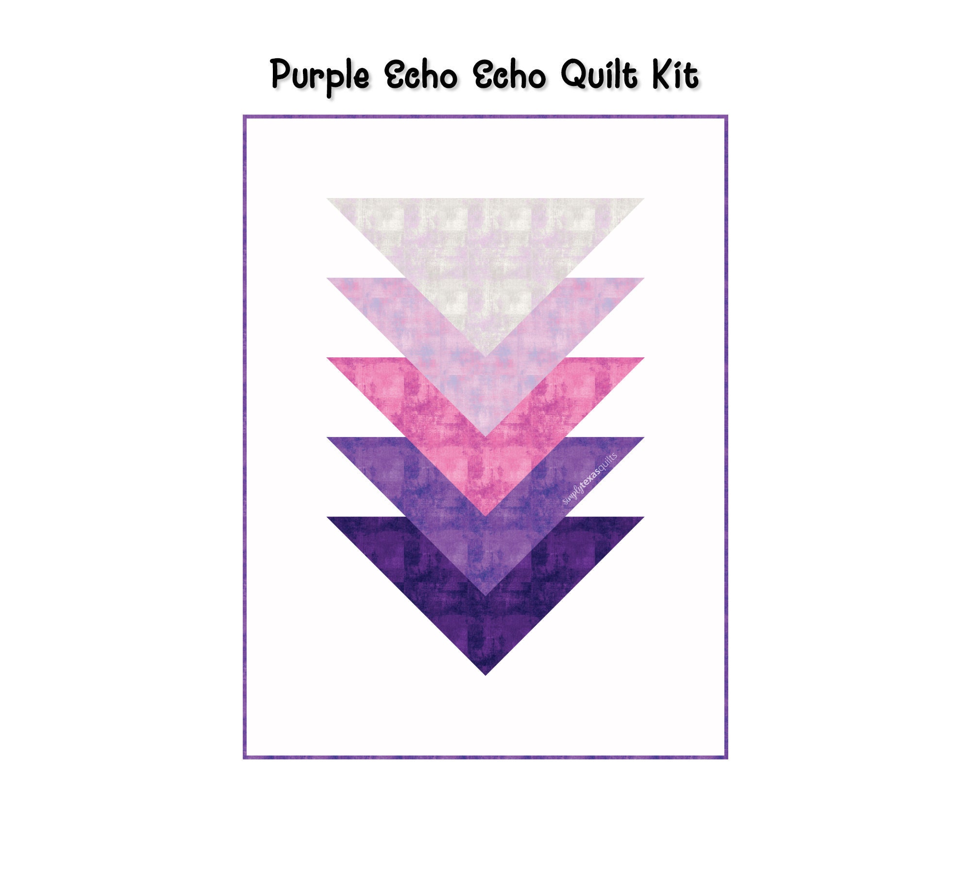 Purple Echo Echo Quilt Kit 60 X 80 - Etsy