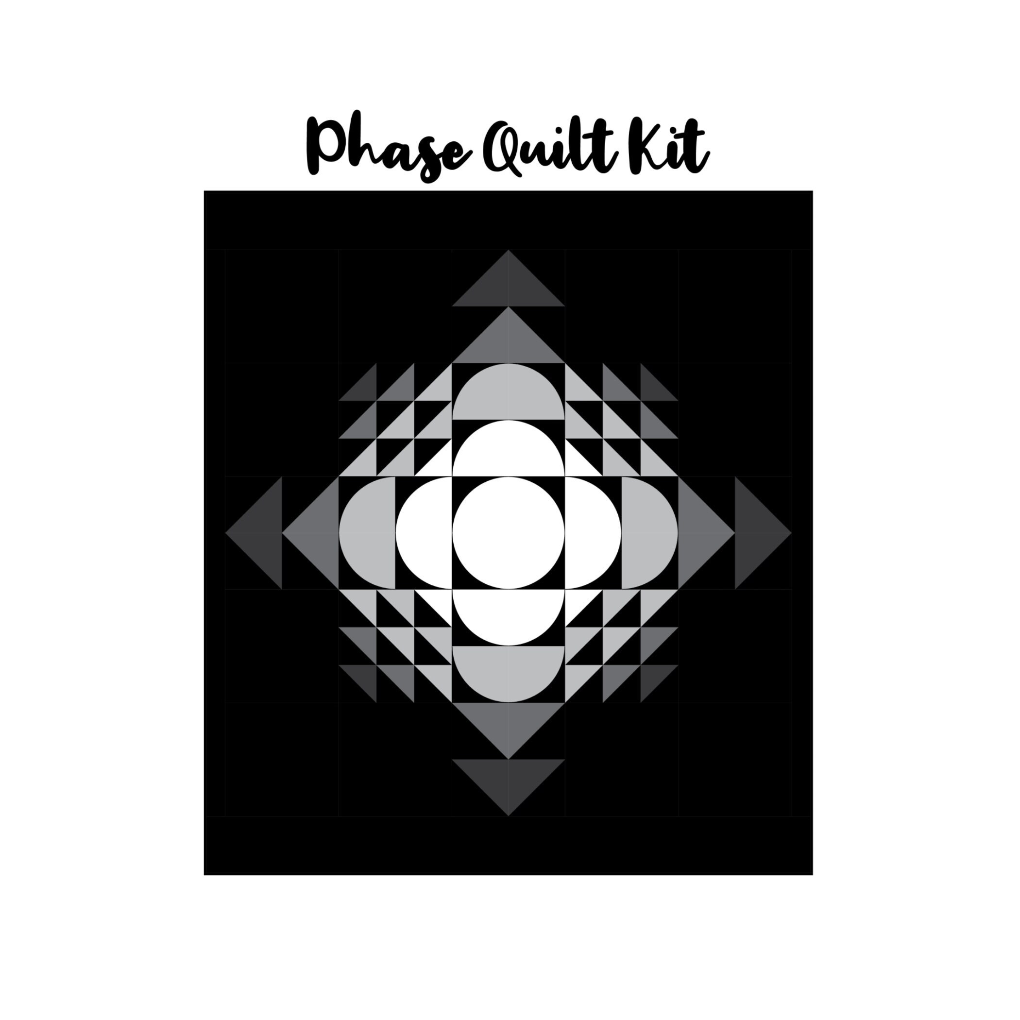 Phase Quilt Kit 64 X 72 Black & White Ft. Modern Handcraft Pattern - Etsy