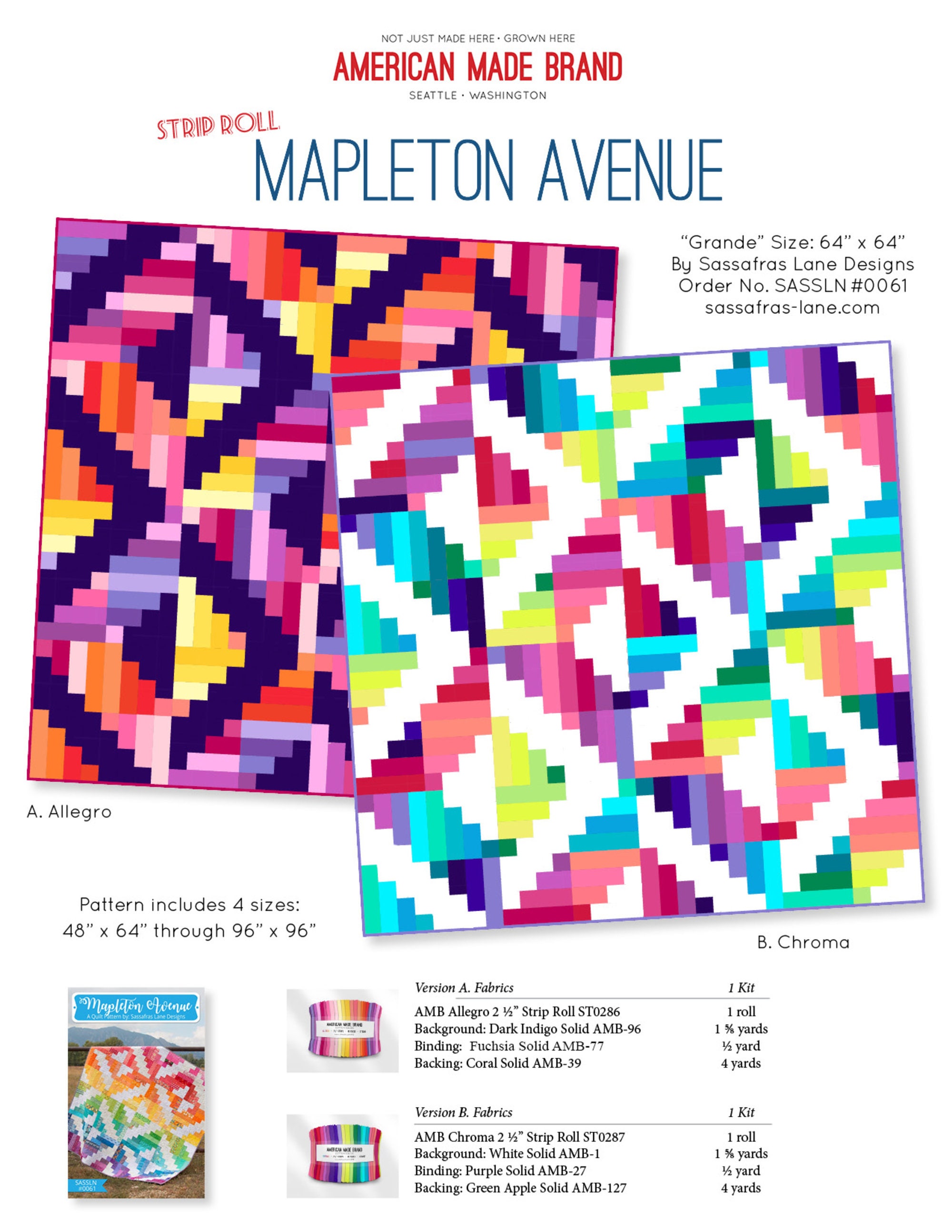 Mapleton Avenue Quilt Kit 64 X 64 - Etsy