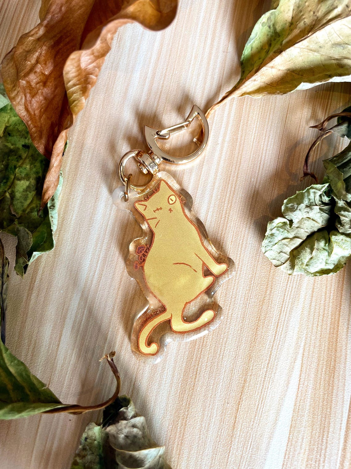 Kitty Cat Mushroom Cottagecore Keychain Goblincore Charm Nature ...
