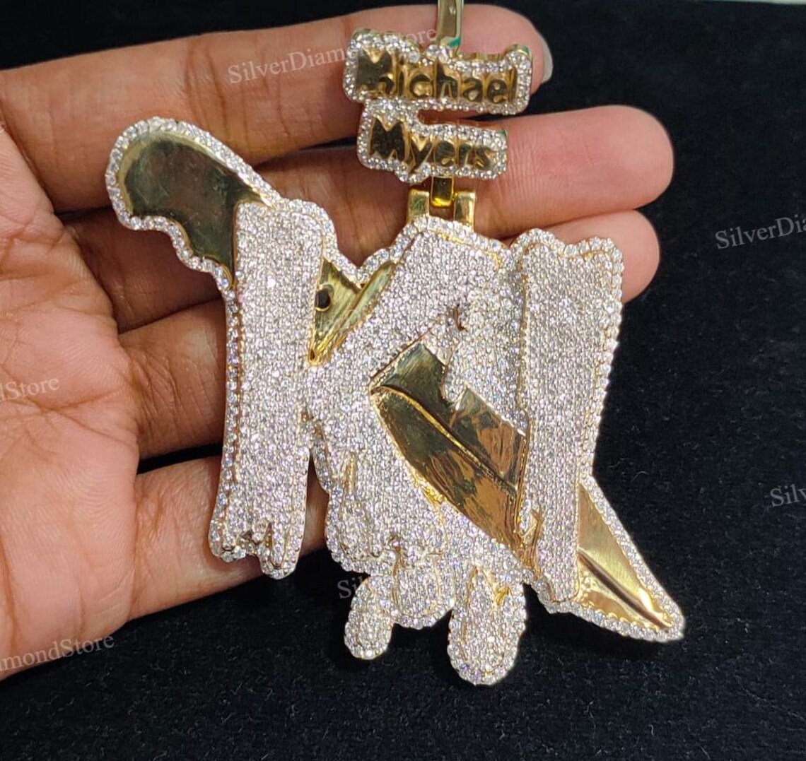 Personalized Name/letter With Symbol Pendant, Rapper Pendant for Men ...