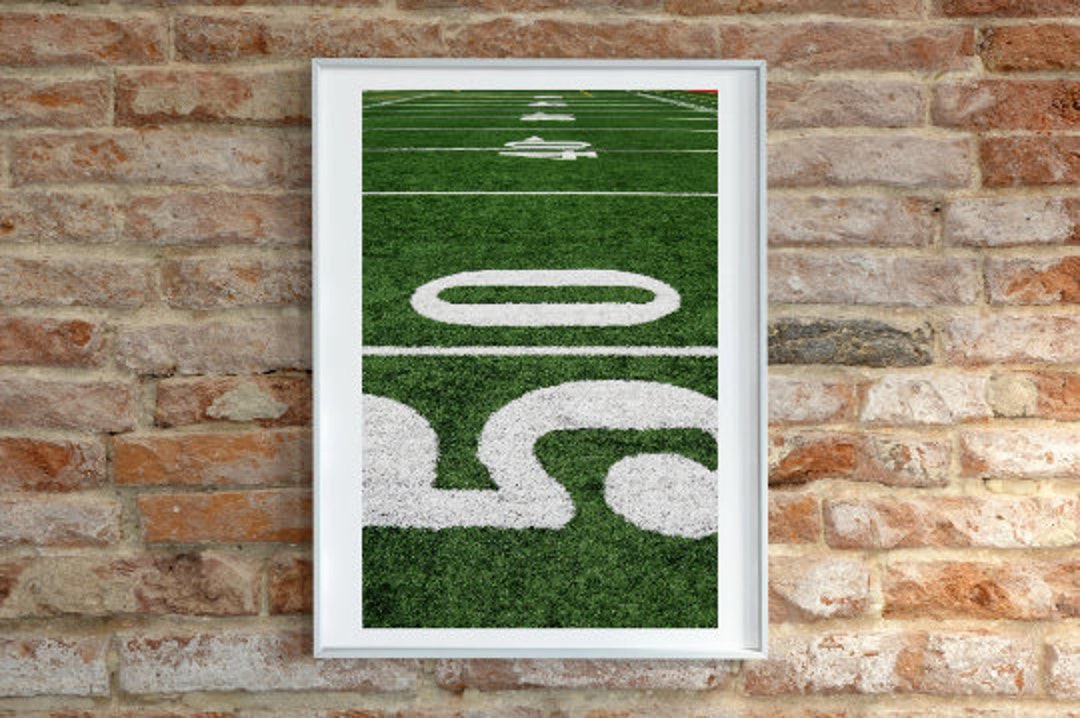 Football Field Poster; Photograph of Football Field, Sports Photography ...