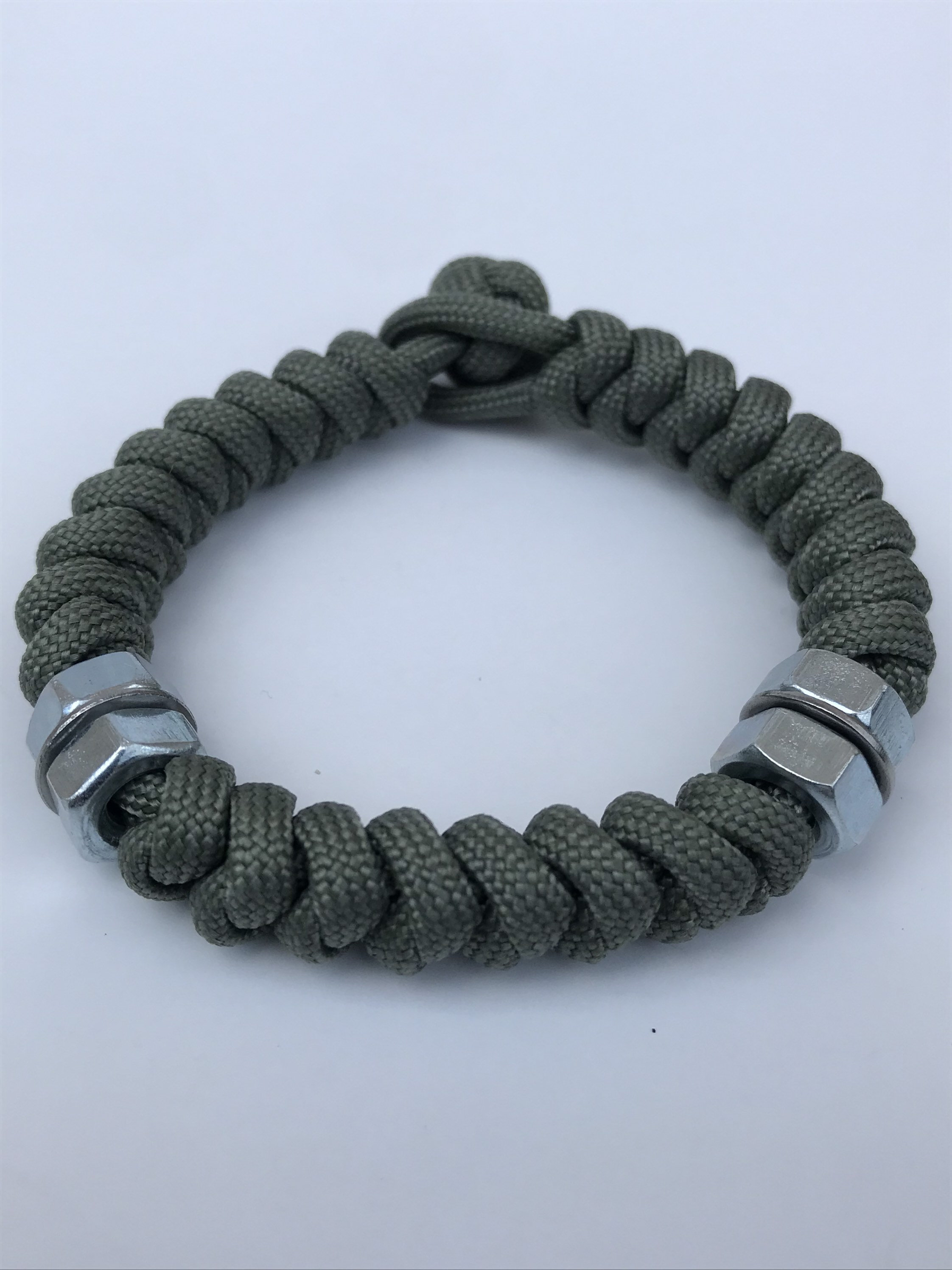 Mens Braided Bracelet With Snake Knots Hex Nuts and Washers | Etsy