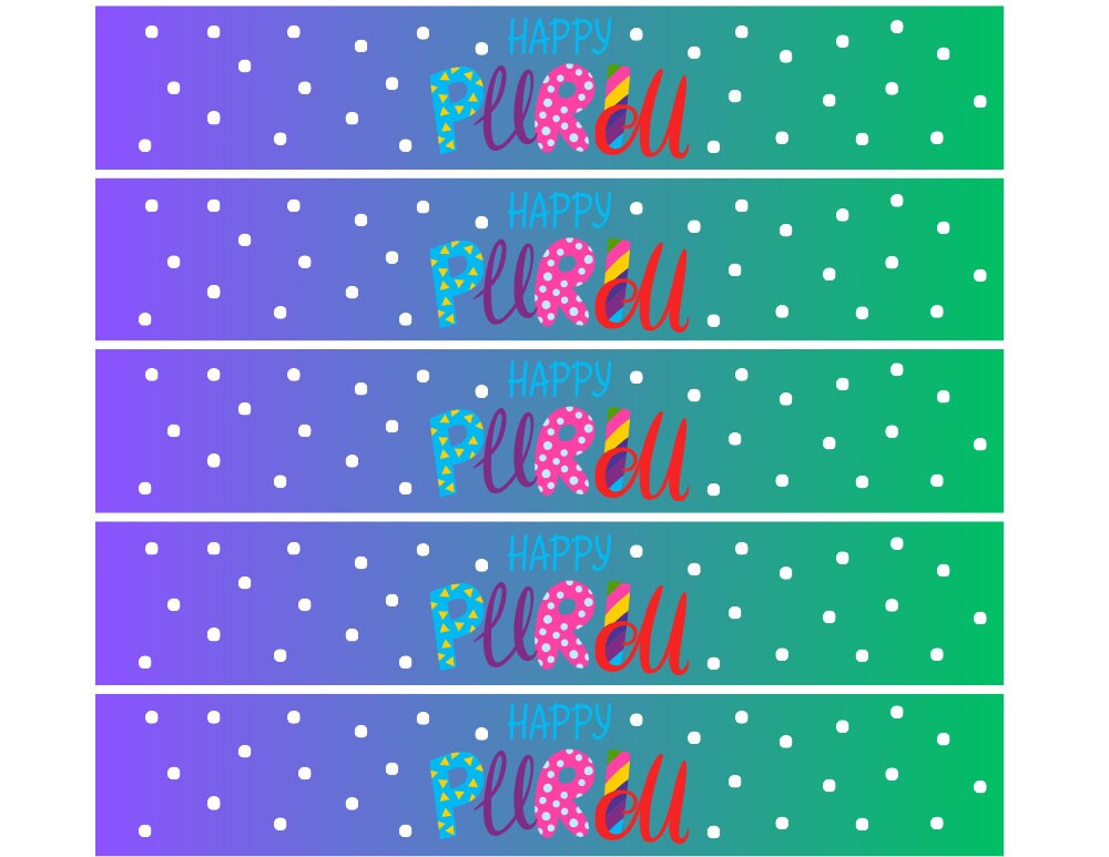 Purim Printable Water Bottle Labels, Mishloach Manot Bottle Labels ...