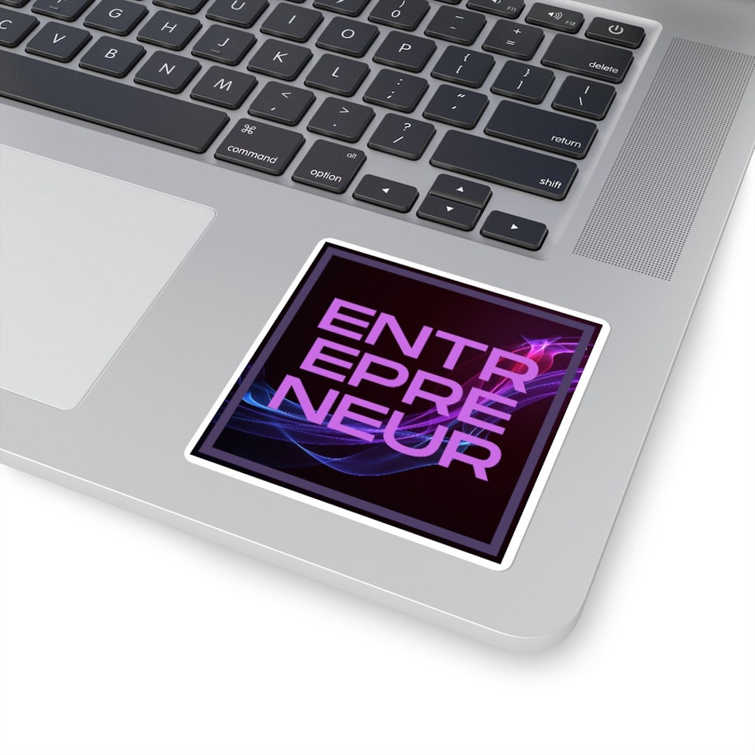 Square Laptop Sticker for Entrepreneur; Multiple Size Options ...