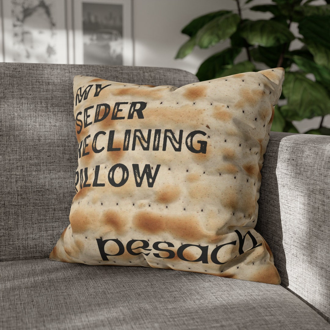 Passover Matzah Seder Reclining Square Pillowcase, Funny Pesach Seder ...