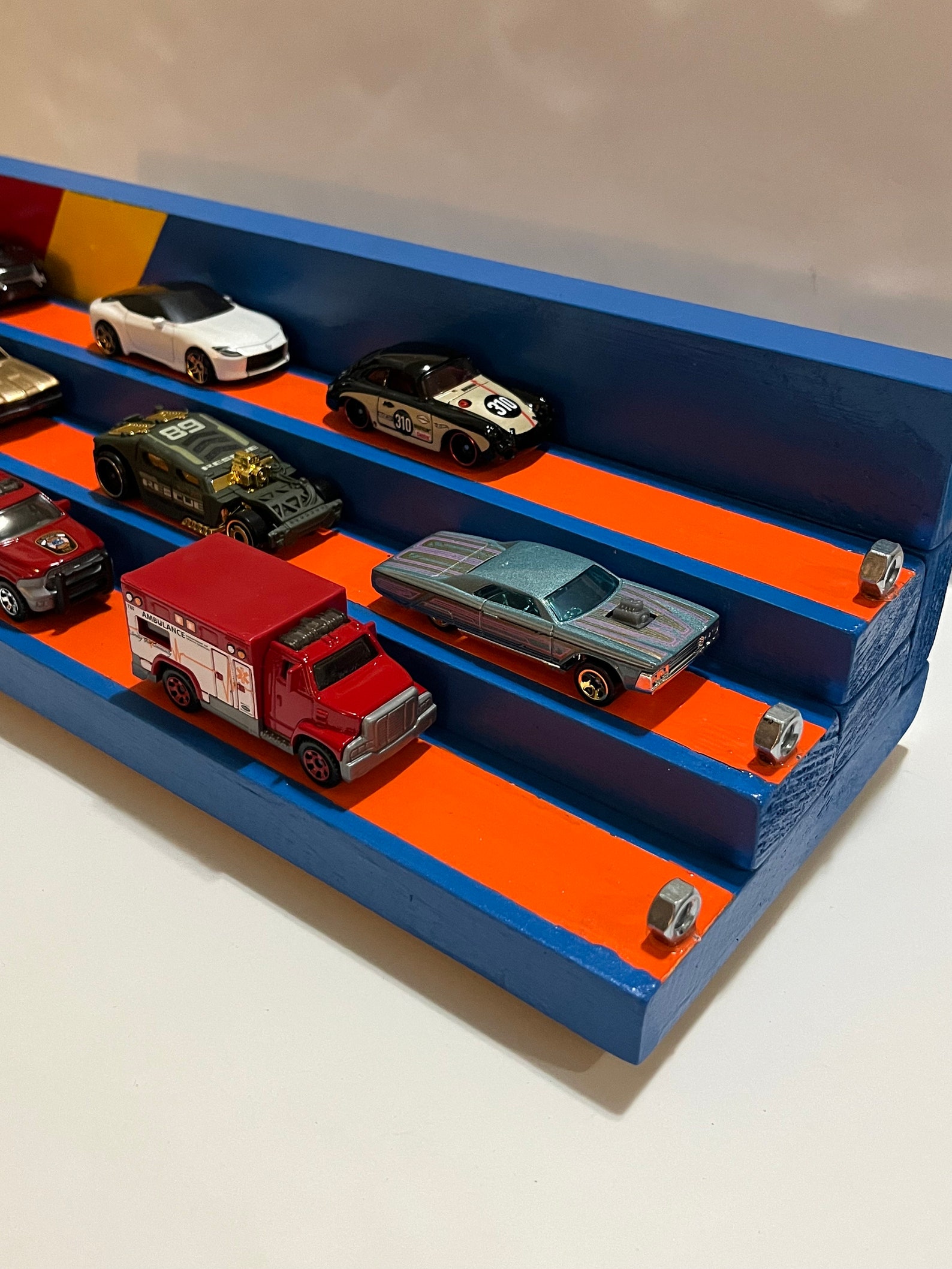 Orange Track Colored Toy Car Display for Hot Wheels Cars in - Etsy