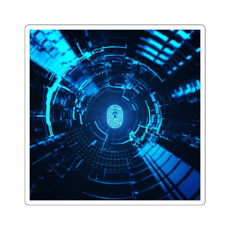 Sci Fi Fingerprint Scanner Laptop Sticker; Multiple Size Options, Cyber ...