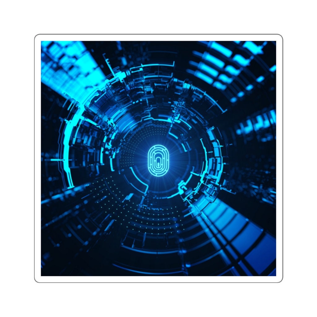 Sci Fi Fingerprint Scanner Laptop Sticker; Multiple Size Options, Cyber ...