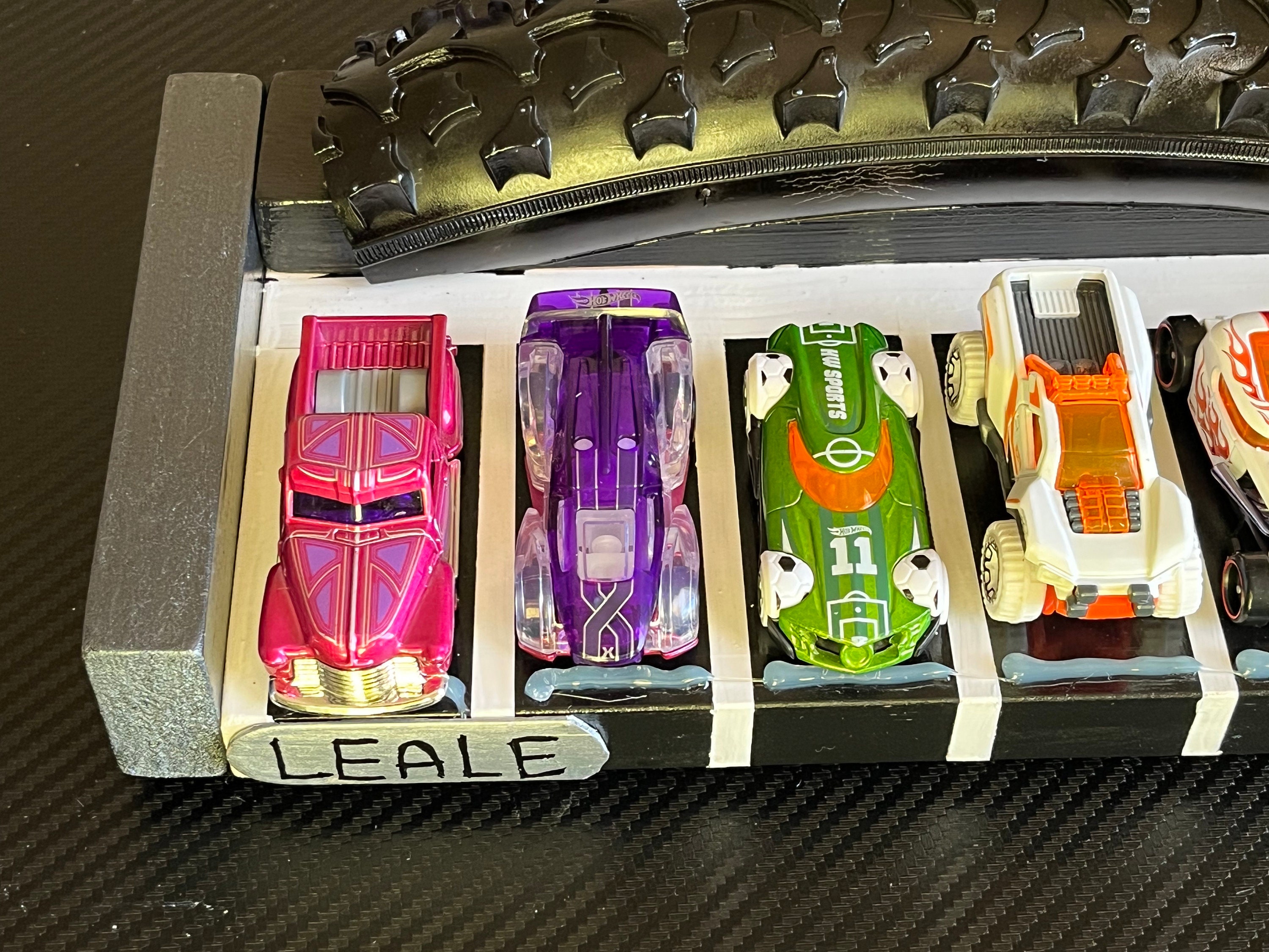 Personalized Toy Car Display for Hot Wheels Cars, Tabletop Hot Wheels ...