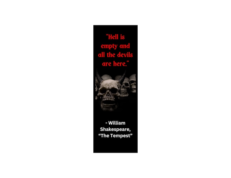Horror Printable Bookmarks, Horror Book Lover Gift, Digital Bookmark ...