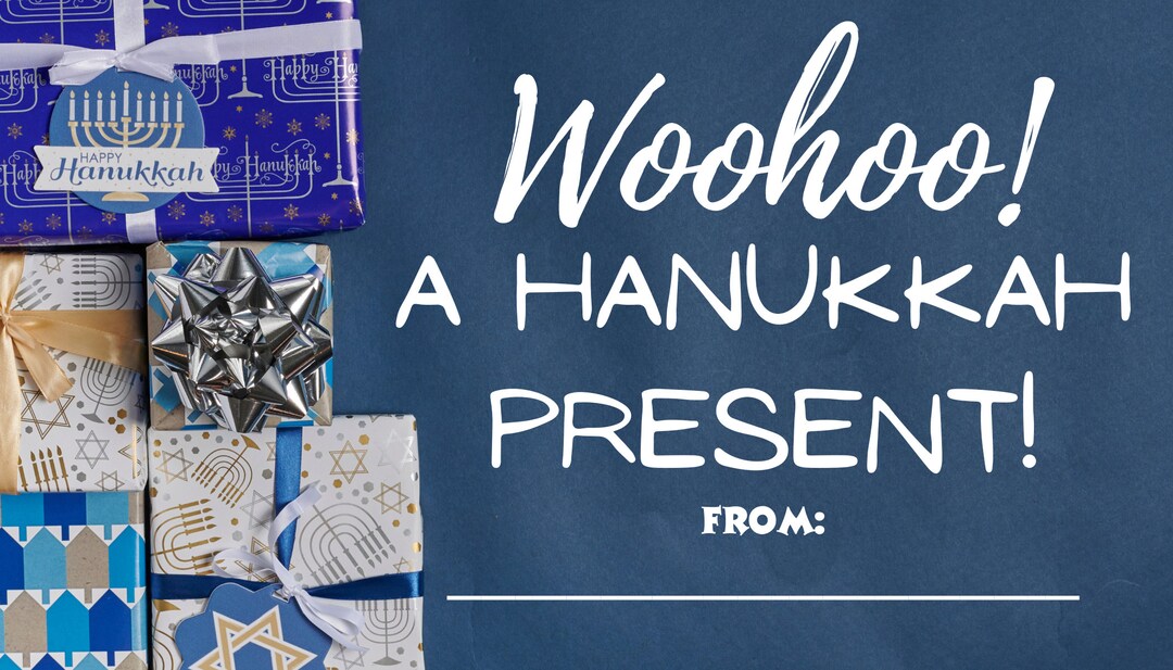 Hanukkah Gift Tags, Digital Download, Printable Gift Tags, Chanukah ...